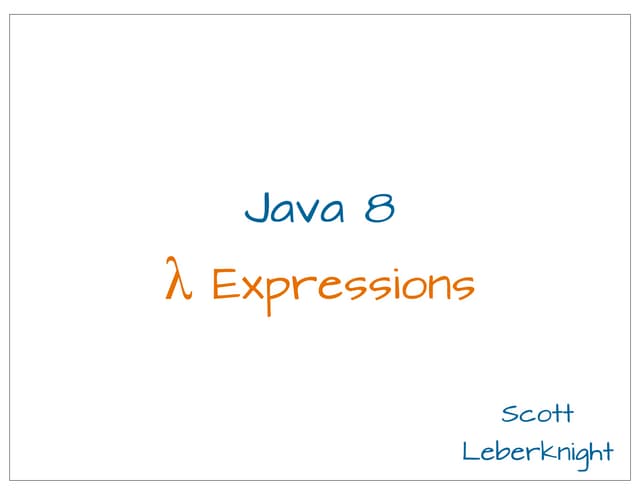 Java 8 Lambda Expressions | PDF Java 8 Lambda Expressions | PDF