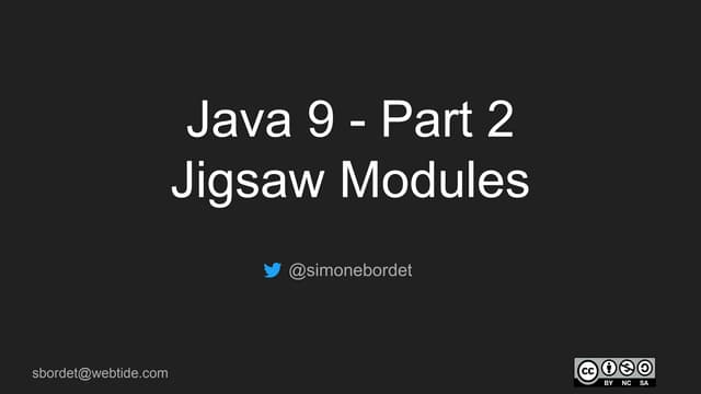 Java 9 Part 2 Jigsaw Modules Ppt