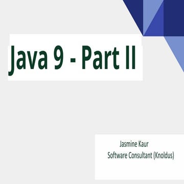 Java9 - Part II | PPTX