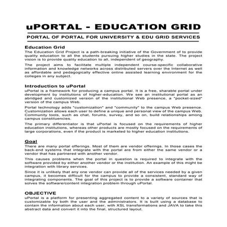 Java Abs U Portal Education Grid | PDF