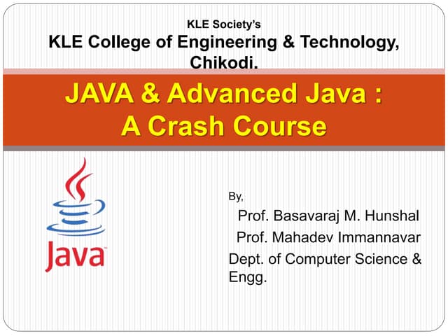 Java And Advanced Java Ppsx Programming Languages Computing