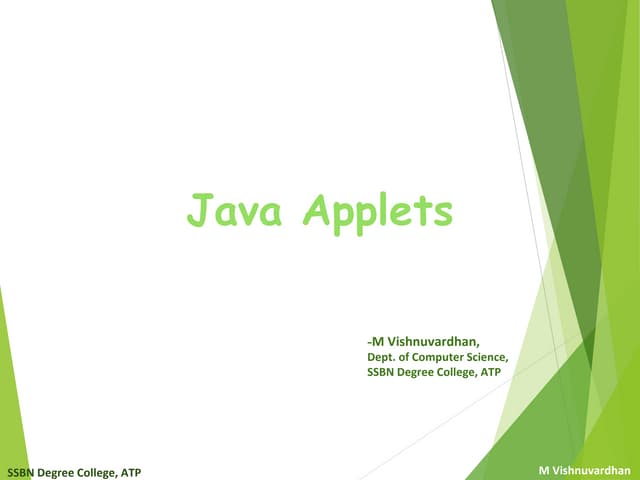 Java Applets Ppt