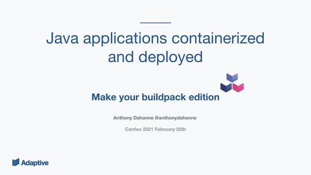 Java applications containerized and deployed | PPT Java applications containerized and deployed | PPT