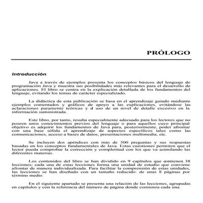 Java a traves de ejemplos | PDF