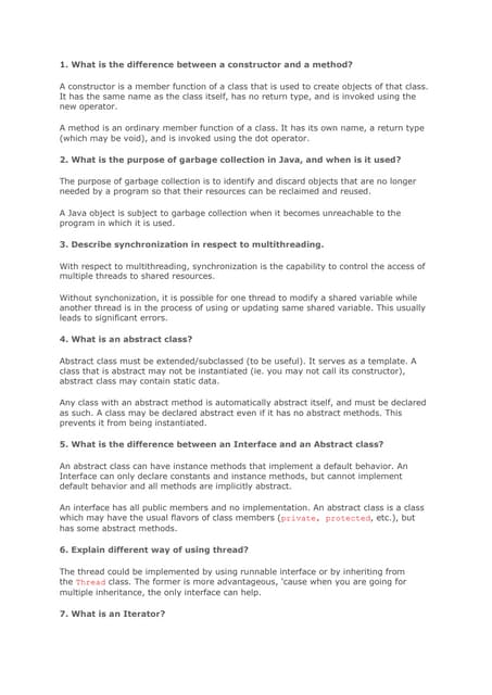 Java Questions For Viva Pdf 