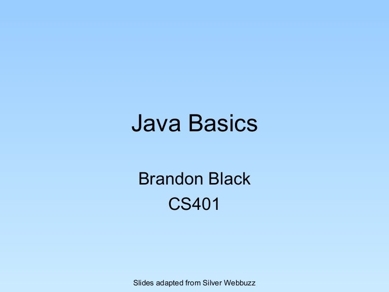 Java Basics