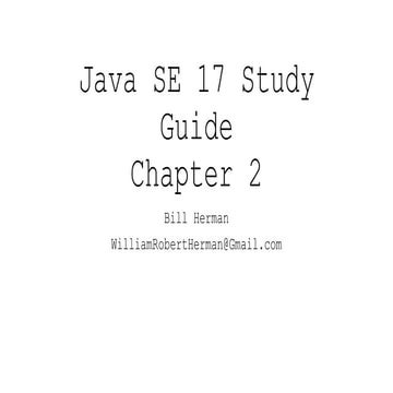 Java SE 17 Study Guide for Certification - Chapter 02 | PPTX