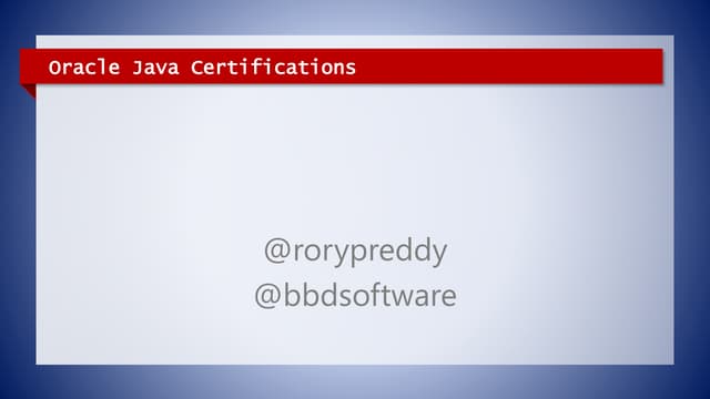 Java 2018 certifications | PPT Java 2018 certifications | PPT