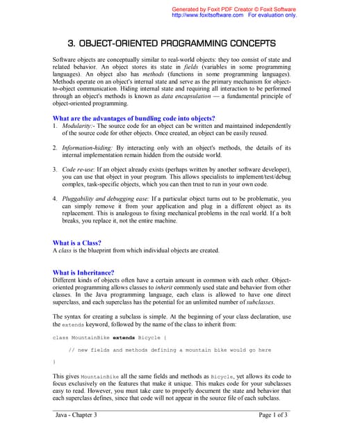 Java Chapter 3 Oops Concepts Pdf