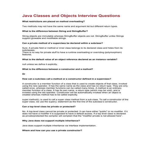 Classes Objects In Java 0517