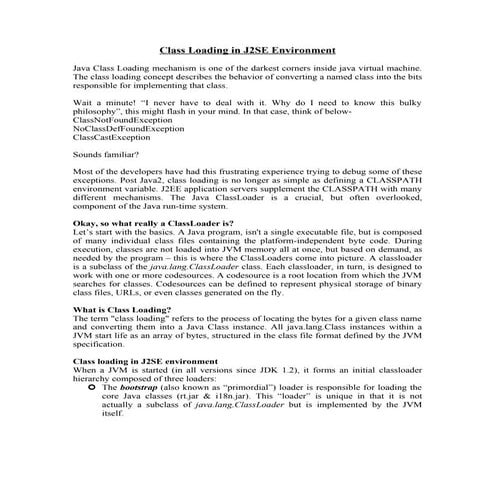 Java Class Loading Pdf