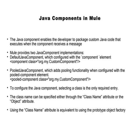 Java Components In Mule Ppt 3577