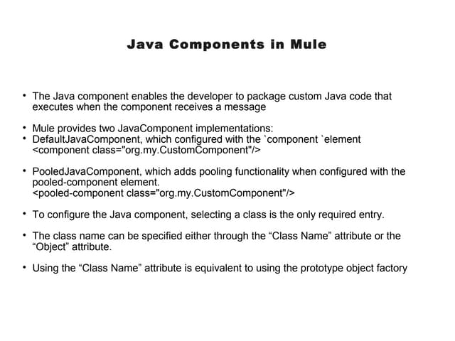 Java Components In Mule Ppt 3577