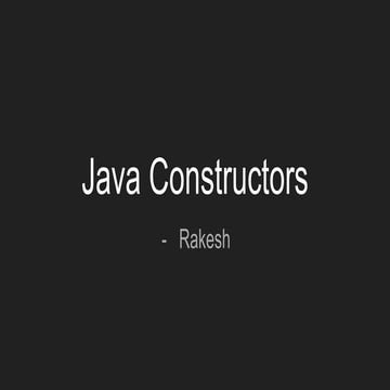 Java Constructors Java Course Ppt 5211