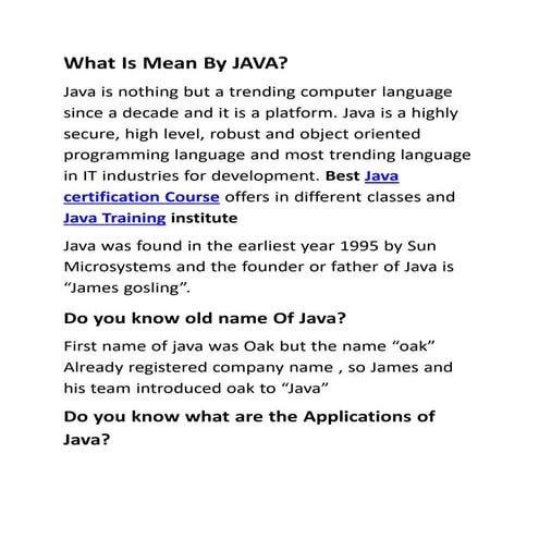 Java Courseppt