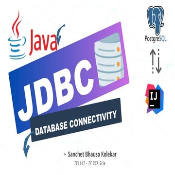 Java JDBC Connectivity Practical Explanation | PPTX