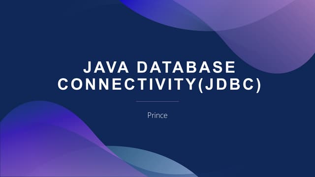 Java Database Connectivityjdbc Java Database Ppt 9367