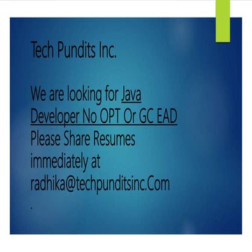 Java developer | PPT