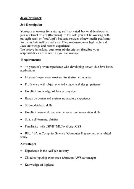 YouAppi Chief Architect Job Notice | PDF