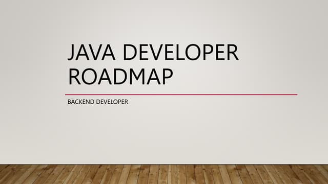 Java Developer Roadmap for beginners in 2022 | PPT Java Developer Roadmap for beginners in 2022 | PPT