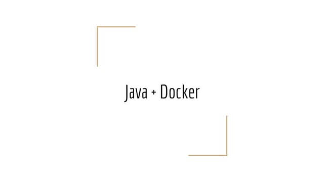 Java Docker Pptx Programming Languages Computing