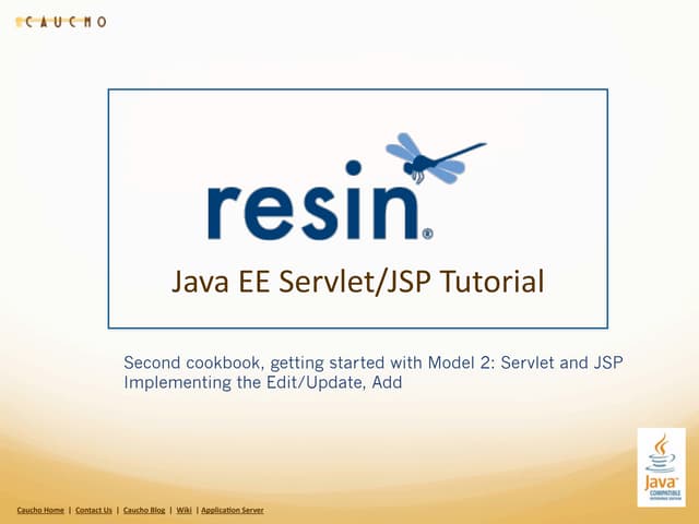 Java Ee Servlet Jsp Tutorial Cookbook 2 Ppt