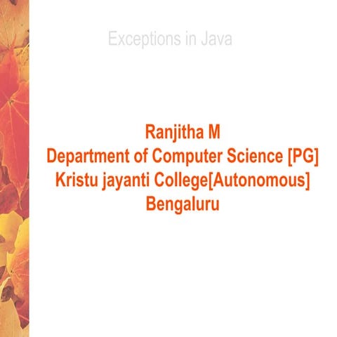 Java Exception Ppt