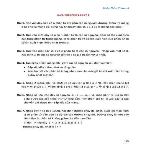 Java Exercises Part 2 Pdf