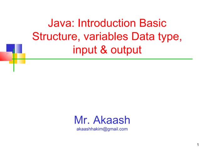 Introduction To Java Programming Language