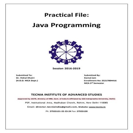 Java front | DOCX | Professional School | Postgraduate Education