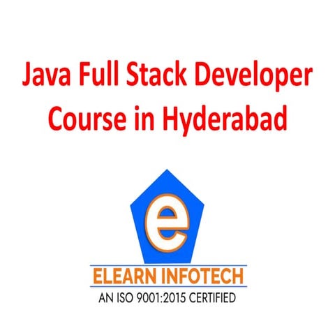Java Full Stack Developer Course in Hyderabad | PPT