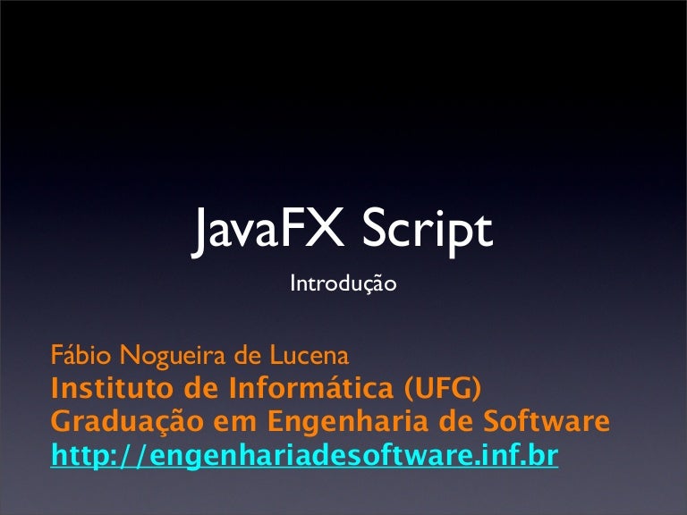 Javafx Introdução