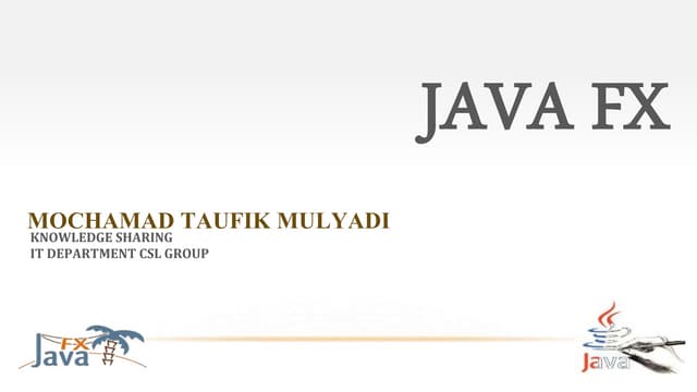 JavaFX Presentation | PPTX JavaFX Presentation | PPTX