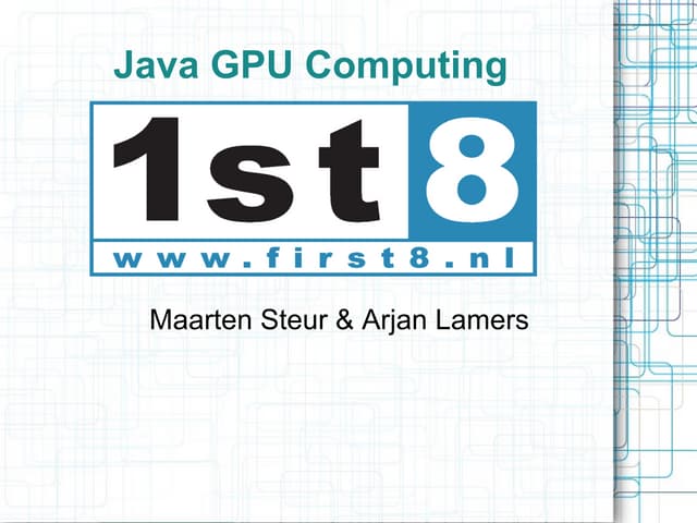Java Gpu Computing Ppt