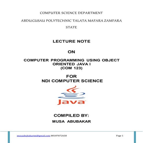 Java Handoutdoc