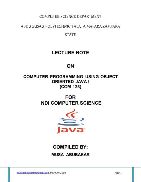 Java Handoutdoc