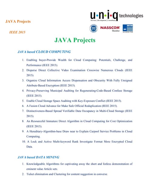 Java ieee 2015_project_list Java ieee 2015_project_list
