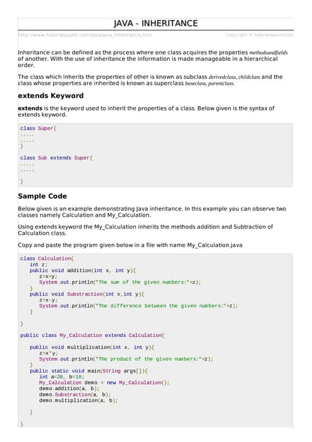 88 Inheritance Part 1 Pptx
