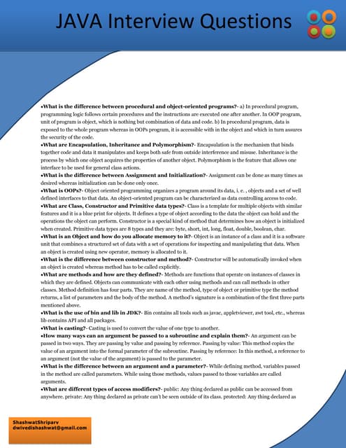 Java Interview Questions Pdf 9988