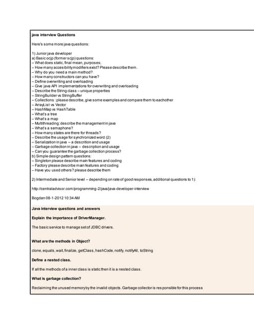 Java Interview Questions Pdf