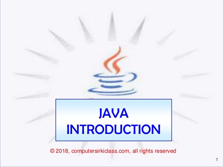 Java Introduction