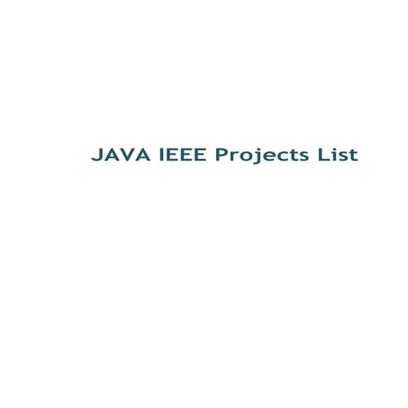 Java j2 ee ieee projects for cse in coimbatore | PDF
