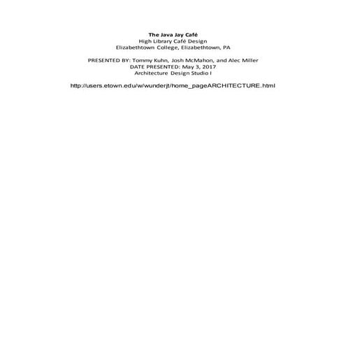 Java jay café presentation | DOCX