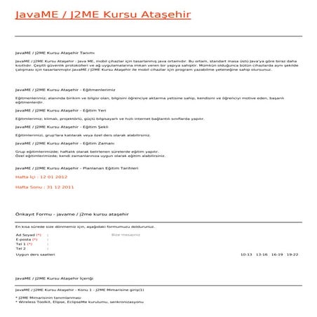 Java me kursu-atasehir | PDF