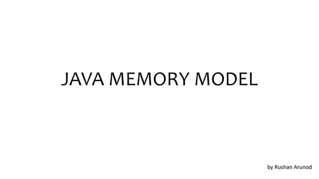 Java Memory Model Pptx Programming Languages Computing