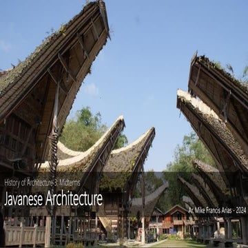 Javanese Architecture History of Architecture | PPT