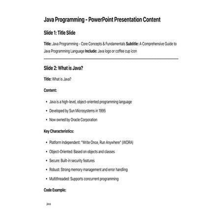 this is the java notes for preparing the technical | PDF
