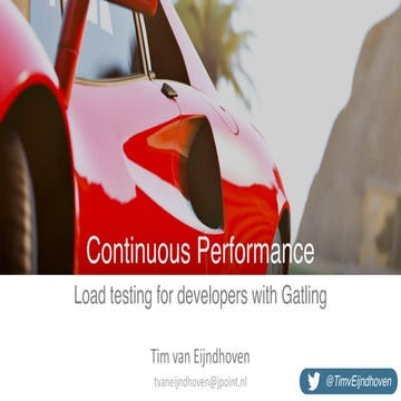 Continuous performance: Load testing for developers with gatling ...