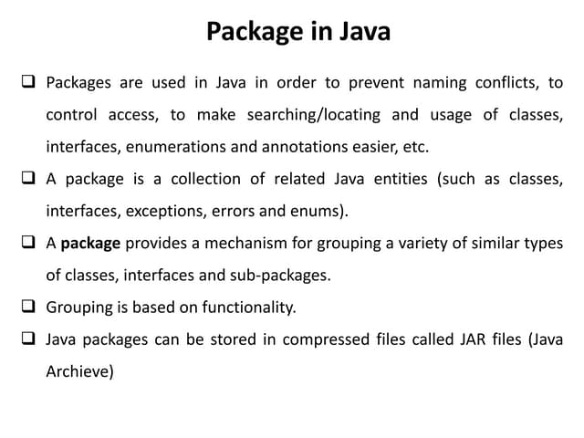 Java Packages | Ppt