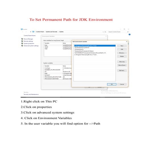 Java permanent path set | PDF